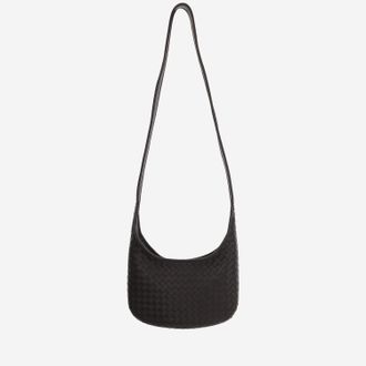 Bottega Veneta Mens Veneto Leather Shoulder Bag Dark Brown Pelle