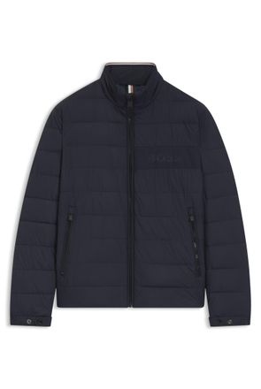 BOSS Herren H-Cenitos Wasserabweisende wattierte Jacke mit tonalem Logo Dunkelblau 52