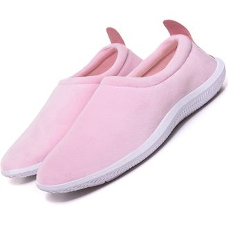 Eagsouni Damen Hausschuhe Herren Memory Foam W&auml;rme Pl&uuml;sch Pantoffeln Pelzgef&uuml;ttert Winter Schuhe rutschfeste Leicht Hause Slippers Baumwollschuhe Unisex, Pink,