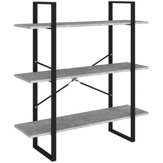 vidaXL B&uuml;cherregal Betongrau 100x30x105 cm Holzwerkstoff Vidaxl