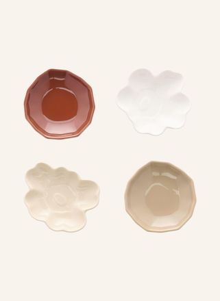 Marimekko 4er-Set Schalen Unikko & Kivet beige