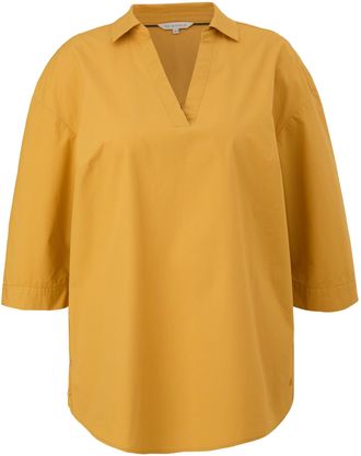 Triangle by s.Oliver Bluse mit aufknöpfbarem Saum gelb 46