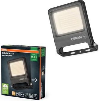 Osram ENDURA FLOOD PC 50W LED-Fluter, 3000K warmweiß, 5000 Lumen, IP65 Flutlicht, nachhaltiges Aluminium, 100 lm/W Effizienz, Dunkelgrau