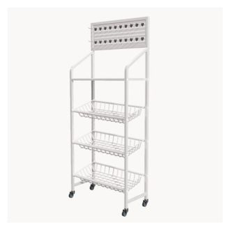 Generic Küchenwagen Kommerzieller Supermarkt-Obst- und Gemüseregal-Organizer, Metall-Lagerregal, Einzelhandel, Süßigkeiten- und Snack-Ausstellungsständer, Sna