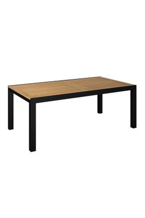 ambia GARDEN Gartentisch, Anthrazit, Natur, Holz, Metall, Akazie, massiv, rechteckig, eckig, 200-300x76x110 cm, Gartenm&ouml;bel, Gartentische, Gartentische