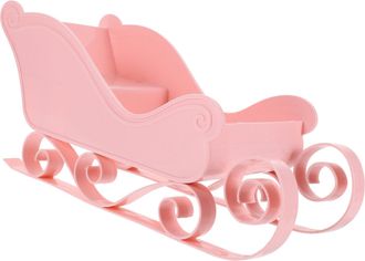 BESPORTBLE Weihnachtsschlitten Ornament aus Langlebigem Kunststoff Kleiner Schlittendekoration in Rosa f&uuml;r Tisch und Weihnachtsbaum Festlicher Weihnachtsschmuck 