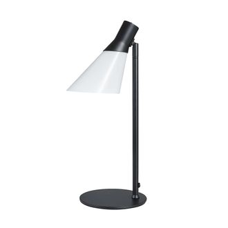 Dyberg Larsen Tischleuchte Gent schwarz matt/opal - Metall/Glas - 40 W - Innen - d&auml;nisches Design - Modern - Licht
