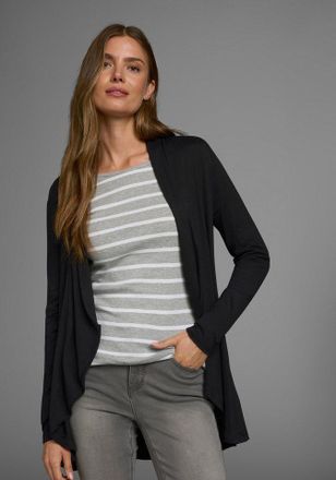 Boysen's Shirtjacke Langarm, mit Schalkragen, aus elastischem Jersey