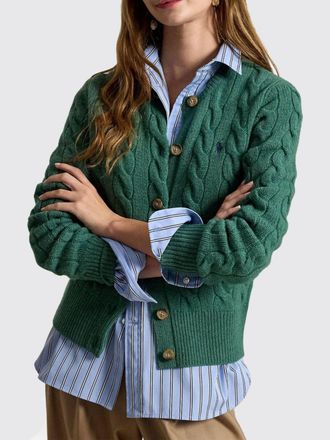 Polo Ralph Lauren Strick-Cardigan aus Wolle mit Rundhalsausschnitt und Pony-Logo
