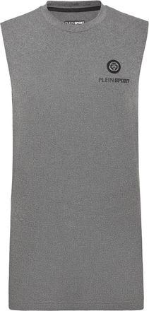 Plein Sport Tr&auml;gershirt mit Logo-Schild - Grau