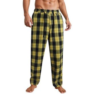 Generic Pantalon de Pyjama Homme Chaud Bas de Pyjama & de D&eacute;tente Maison Automne/Hiver Flanelle de Coton Homme Pantalon de Pyjama Respirant en Flanelle z28