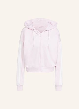adidas Essentials 3-Streifen French Terry Kapuzenjacke pink