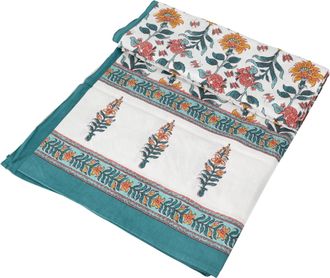 Guru Shop Blockdruck Tagesdecke, Bett & Sofa&uuml;berwurf, Handgearbeiteter Wandbehang, Wandtuch - Design 44, Baumwolle, Size:Double 225x275 cm