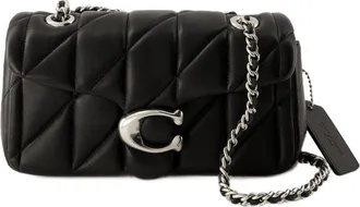 Coach Womens Tabby 20 Crossbody Leather Black Canvas Bags Shoulder-hobo-bags