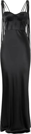 Pinko robe-nuisette en satin - Noir