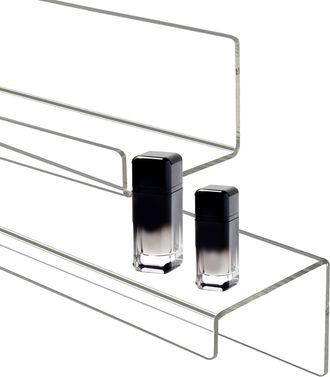 Generic Wandmontiertes Display,2 St&uuml;ck Bohrungsfreie transparente Acryl Schwimmende St&auml;nder | Wand-Lagerung,f&uuml;r Badezimmer B&uuml;ro Wohnzimmer - Ideal f&uuml;r B&uuml;cher 