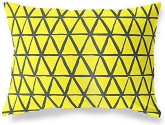 Bonamaison Le Jardin du Lin Kissen Zierkissenbezug Neongelb-Rauch Kissenbezug, Weich Bequem, Für Zuhause Autos Büro Sofa Wohnzimmer Couch Schlafzimmer Dekor, 35x