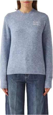 MC2 Saint Barth Femme, Pulls, Bleu, Taille: 42 FR NEW Queen Alpaca SweaT-shirt