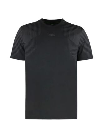 BOSS t-shirt de sport &agrave; s&eacute;chage rapide &agrave; d&eacute;tails r&eacute;fl&eacute;chissants - Noir
