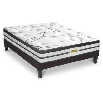 Maison Aubertin Ensemble Concorde Ressorts ensach&eacute;s Accueil m&eacute;moire de forme Ferme et sommier en kit - 160x200cm