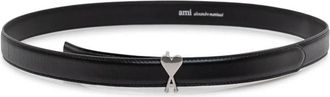 Ami Homme, Accessoires, Noir, Taille: 105 CM De Coeur Buckle Belt