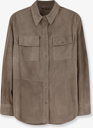 Brunello Cucinelli Suede shirt - BRUNELLO CUCINELLI - gender_Woman