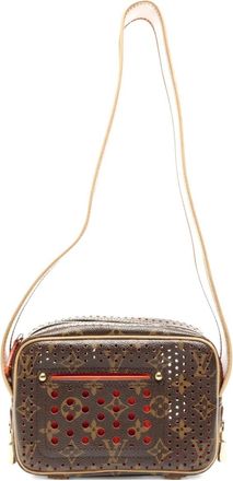 Louis Vuitton 2006 Monogram perforations shoulder bag - Braun