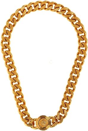 Versace Homme, Accessoires, Jaune, Taille: ONE Size Medusa Chain Necklace