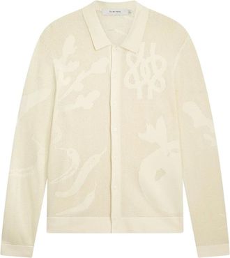 Filling Pieces Homme, Pulls, Beige, Taille: XL Knit Longsleeve Breaking Bread