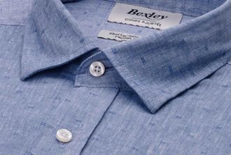 Bexley Silbert - Chemise homme chambray bleu motif