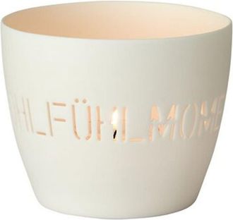 Gift Company [W1025] Agra, Windlicht, Wohlfühlmoment, Porzellan, weiß