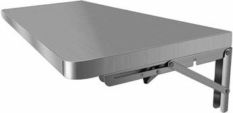 Generic An Der Wand Montierter, Zusammenklappbarer Computertisch,Robustes K&uuml;chenregal Aus Edelstahl, Schwimmende Werkbank,Tr&auml;gt Bis Zu 75 Kg, for Das B&uuml;ro Zu 
