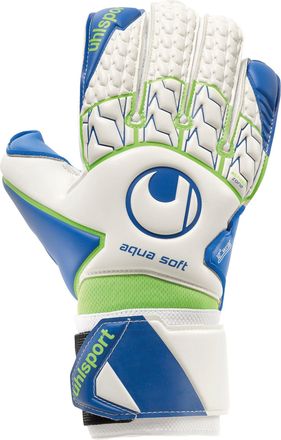 Uhlsport Uhlsport Herren Herren Torwarthandschuhe Aquasoft Torwarthandschuhe, wei&szlig;/Pacific blau/Fluo gr, 8, 101107201