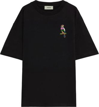 A Paper Kid Homme, Tops, Noir, Taille: M T-shirt en jersey