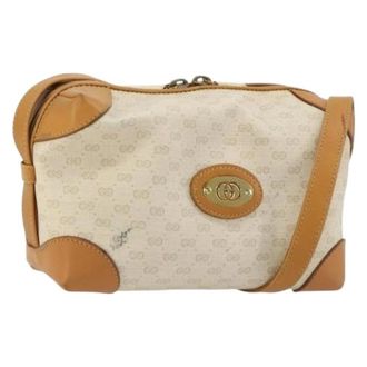 Gucci Pre-owned Vintage Micro Small GG Canvas Schultertasche - - Pre-owned - Damen - Wei&szlig; - ONE SIZE