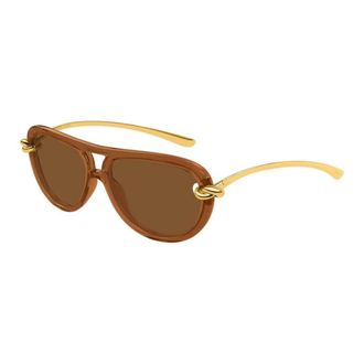 Bottega Veneta Femme, Accessoires, Brun, Taille: 58 MM Lunettes de soleil aviateur