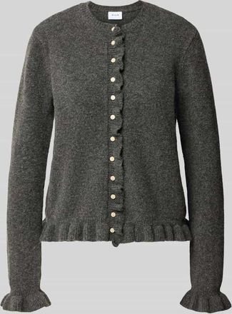 Vila Regular Fit Cardigan mit Rundhalsausschnitt Modell Jacia