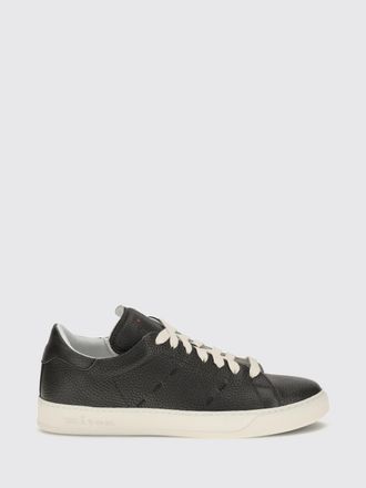 Kiton Baskets basses en cuir de veau grain&eacute; avec coutures apparentes