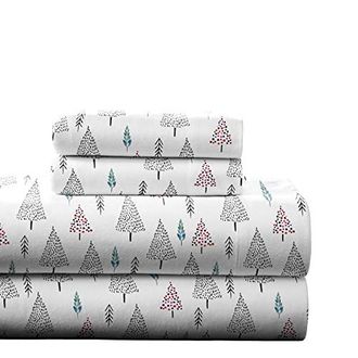 Pointehaven Pointehaven Baumwollflanell-Bettlaken-Set, 180 g/m&sup2;, Kiefer, Rot (F180 KGSHTSPT)