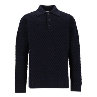 Bottega Veneta Leichter Pullover aus Wolle mit Intrecciato-Strick - - Knitwear - Herren - Blau - L