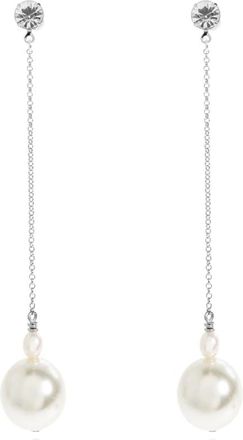 Forte_Forte Femme, Accessoires, Gris, Taille: ONE Size Longues Boucles dOreilles Perle