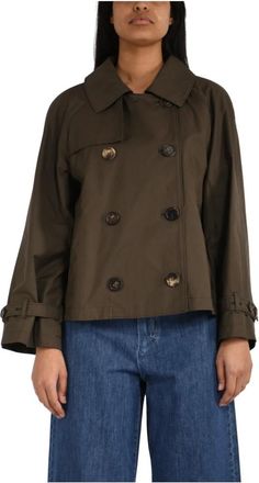 Max Mara Femme, Vestes, Vert, Taille: 38 FR Mtctesoro Short Trench