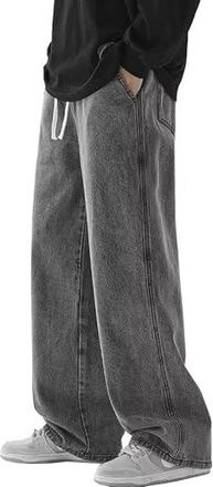 Generic Jean de Jogging Hip-hop pour Homme, Coupe Ample, Streetwear, Style Motard, Baggy, élégant, Jambes Larges, Cargo, 2025