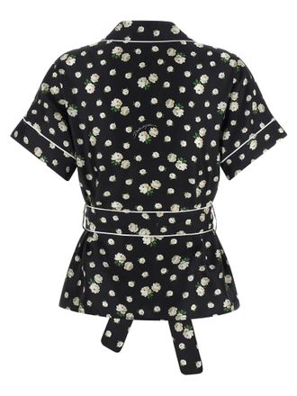 Dolce & Gabbana Womens Black Silk Blouse