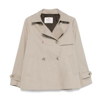Herno Femme, Manteaux, Gris, Taille: 38 FR Short Trench Coat