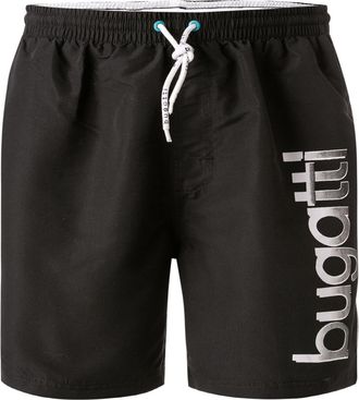 Bugatti Herren Badeshorts schwarz Mikrofaser Mit Prints