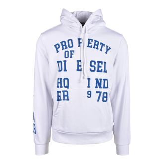 Diesel Homme, Sweatshirts et sweats &agrave; capuche, Blanc, Taille: 2XL SweaT-shirt coton polyester