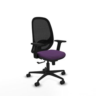 Piqueras y Crespo B&uuml;rostuhl Cilanco mit 2D-Armlehnen, h&ouml;henverstellbare Lendenwirbelst&uuml;tze, ausgestattet mit 3 Positionen und Schneideschaum, mit 65 mm Nylon-Rollen, Sc