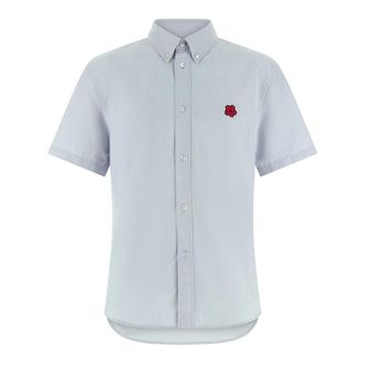 Kenzo Homme, Chemises, Bleu, Taille: M Chemise Brod&eacute;e Fleur Boke