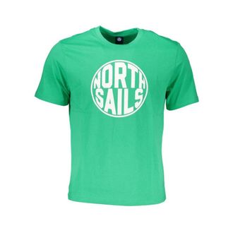 North Sails Gr&uuml;nes Baumwoll-Print-Logo-T-Shirt - - Tops - Herren - Gr&uuml;n - 3XL